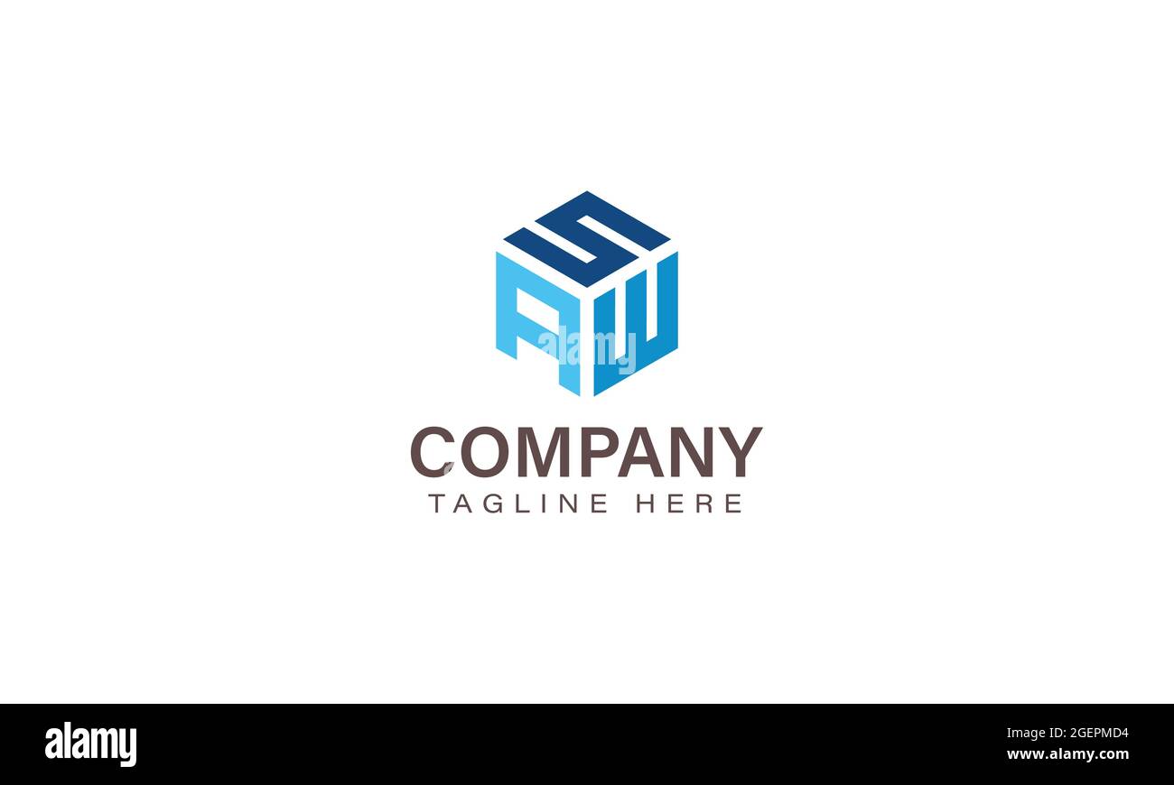 Letter SAW Logo, Three Letter Logo, Alphabet S A W Hexagon Shape Vector ...