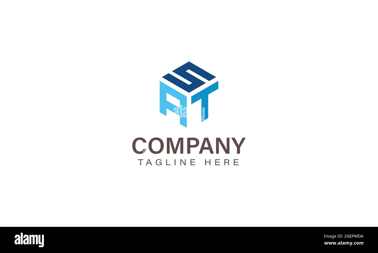 Letter SAT Logo, Three Letter Logo, Alphabet S A T Hexagon Shape Vector ...