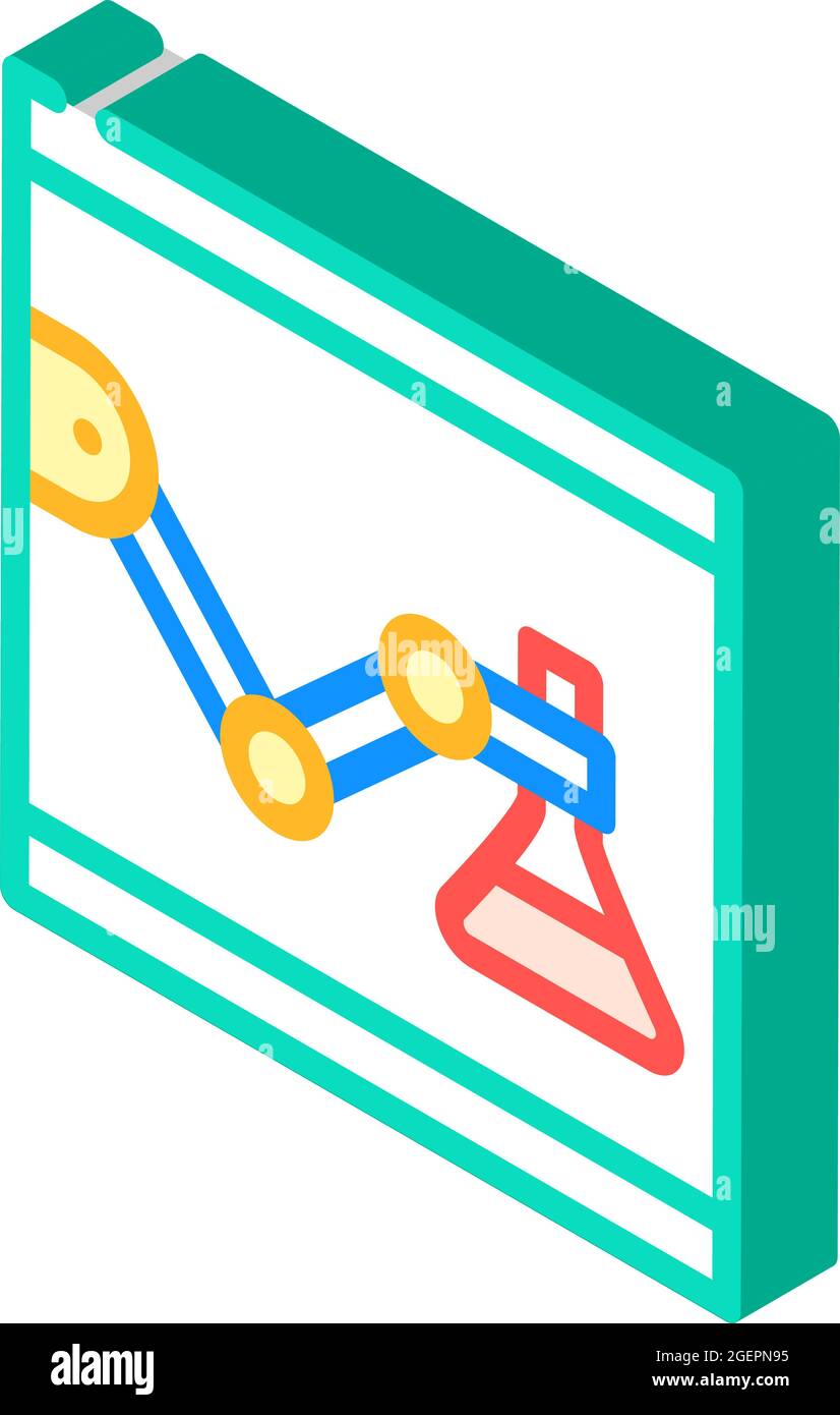 laboratory robot isometric icon vector illustration Stock Vector Image ...