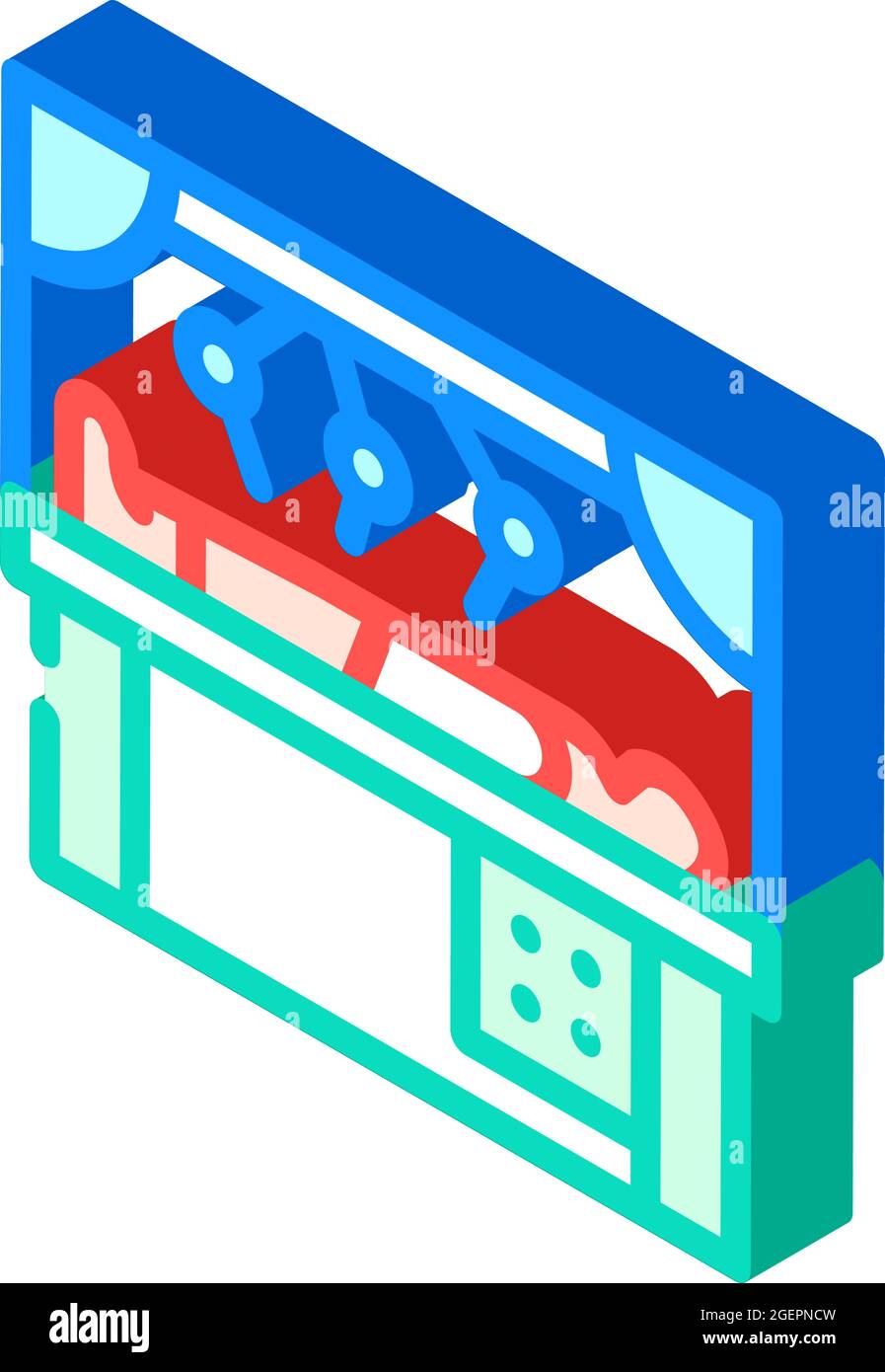 robot doing surgery operation isometric icon vector illustration Stock ...