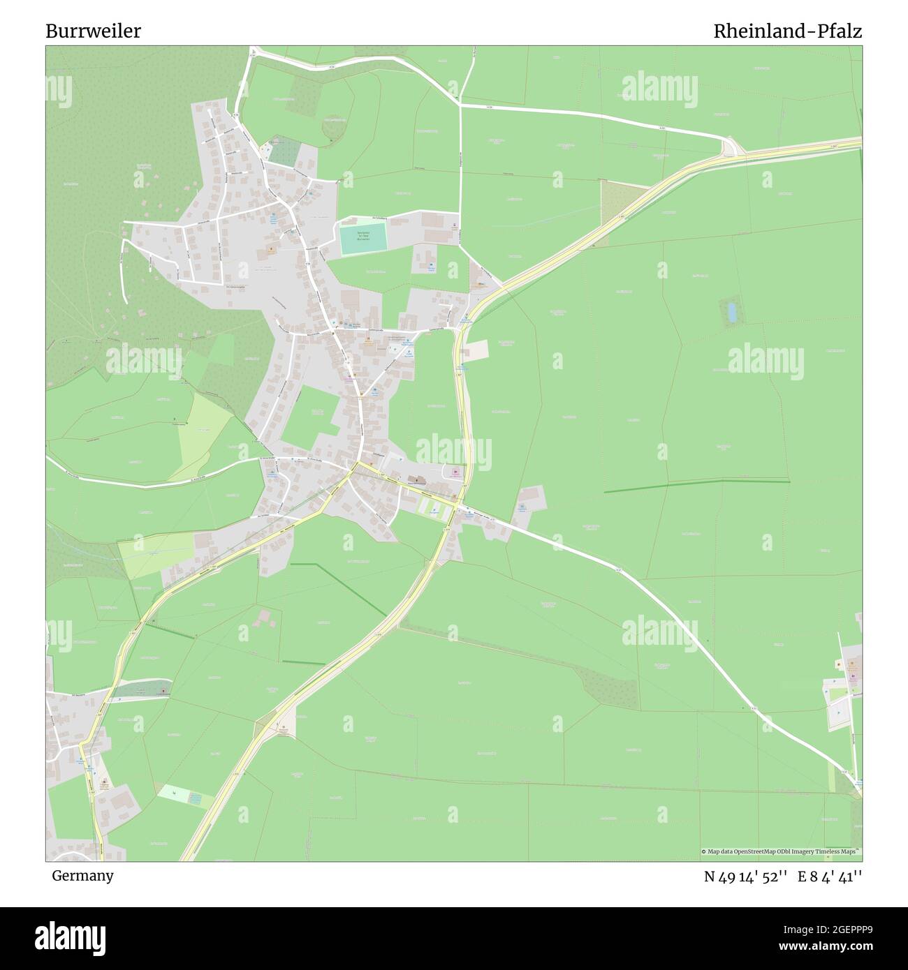Burrweiler, Germany, Rheinland-Pfalz, N 49 14' 52'', E 8 4' 41'', map ...