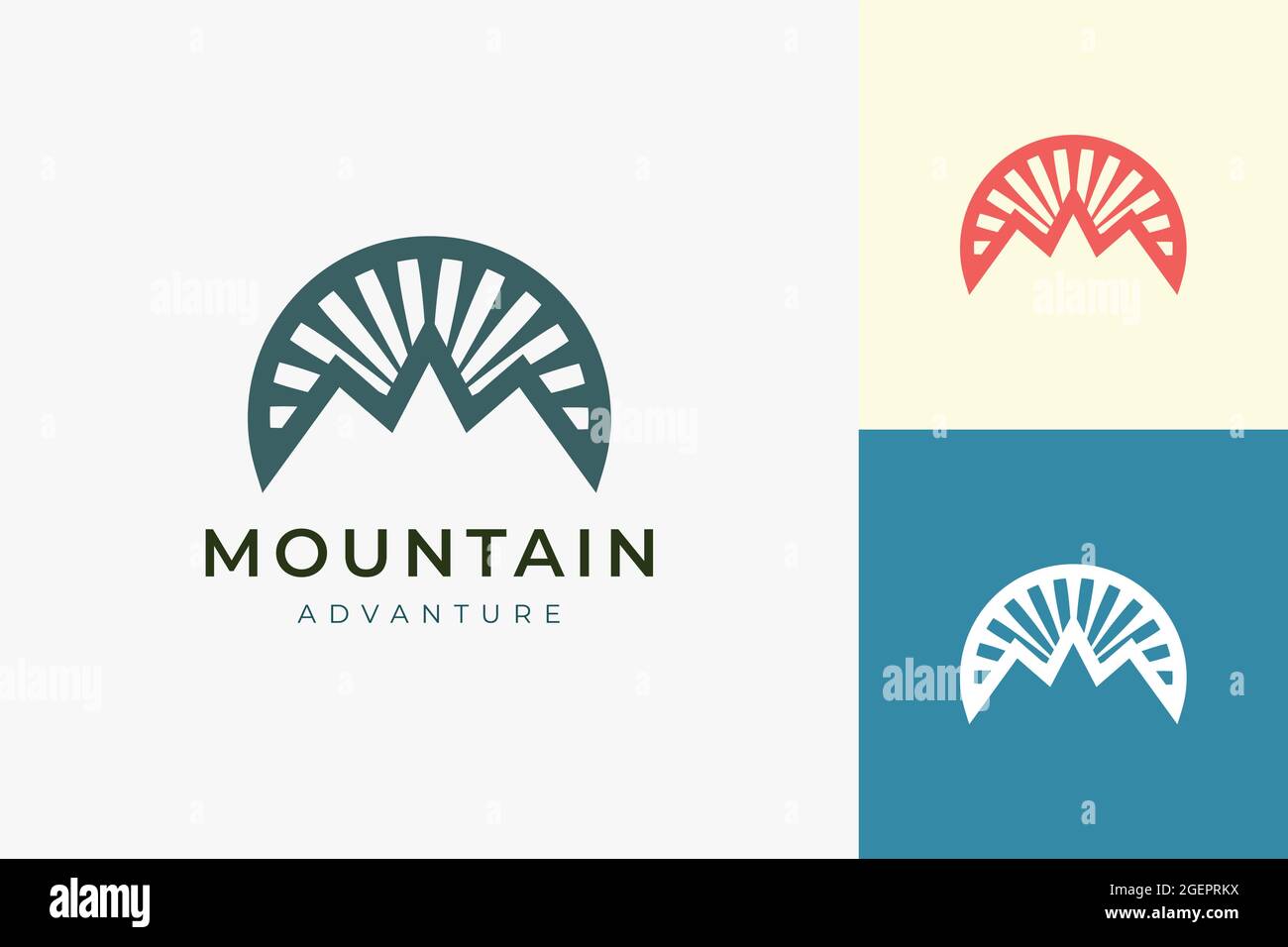 Panorama hiking in mountain Stock Vector Images - Alamy