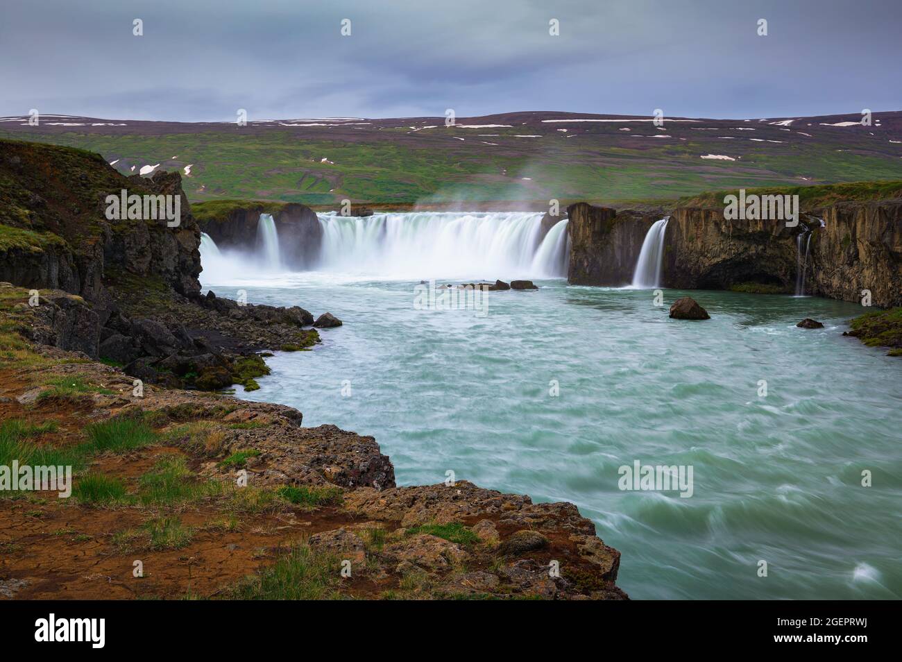Godafoss waterfall in Iceland, one of the most famous icelandic ...