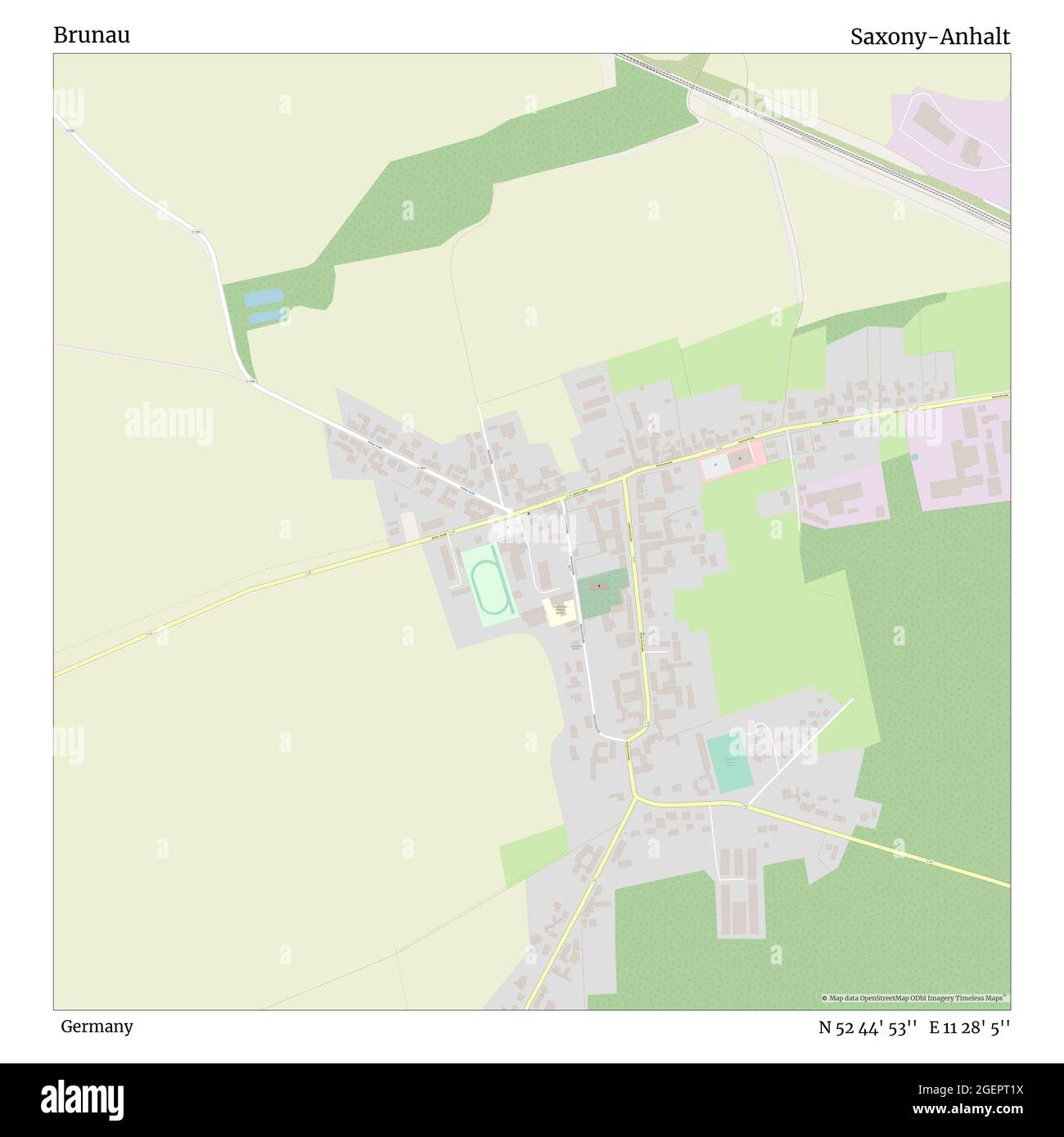 Brunau, Germany, Saxony-Anhalt, N 52 44' 53'', E 11 28' 5'', map ...