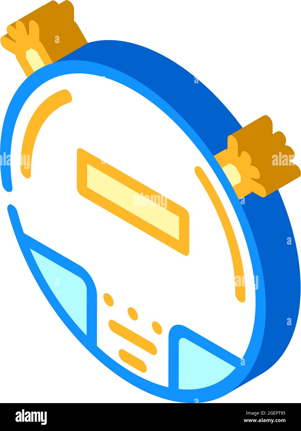 vacuum cleaner robot isometric icon vector illustration Stock Vector ...