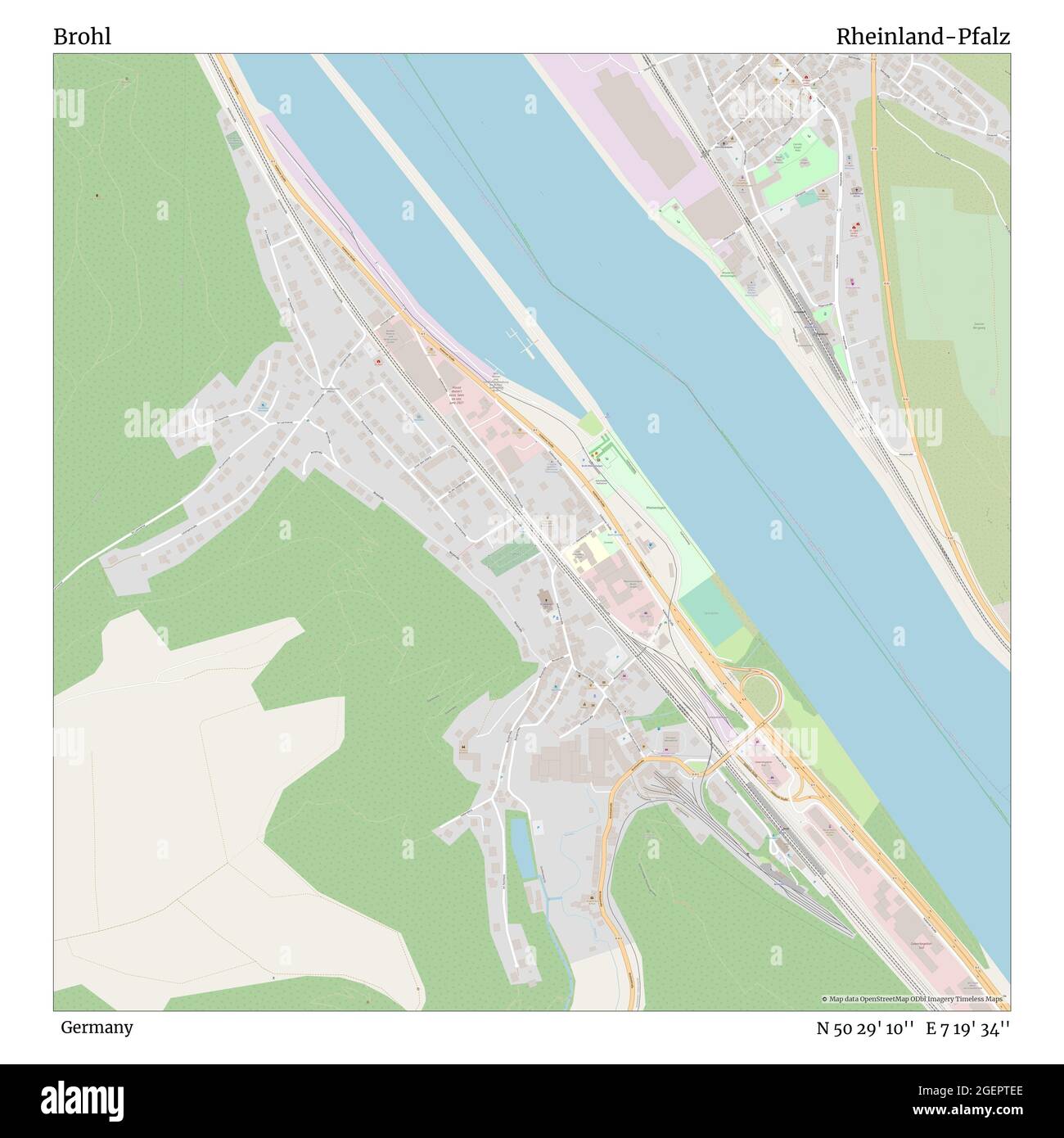 Brohl, Germany, Rheinland-Pfalz, N 50 29' 10'', E 7 19' 34'', map ...