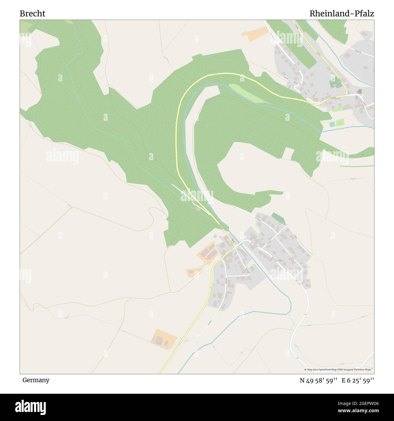 Brecht, Germany, Rheinland-Pfalz, N 49 58' 59'', E 6 25' 59'', map ...
