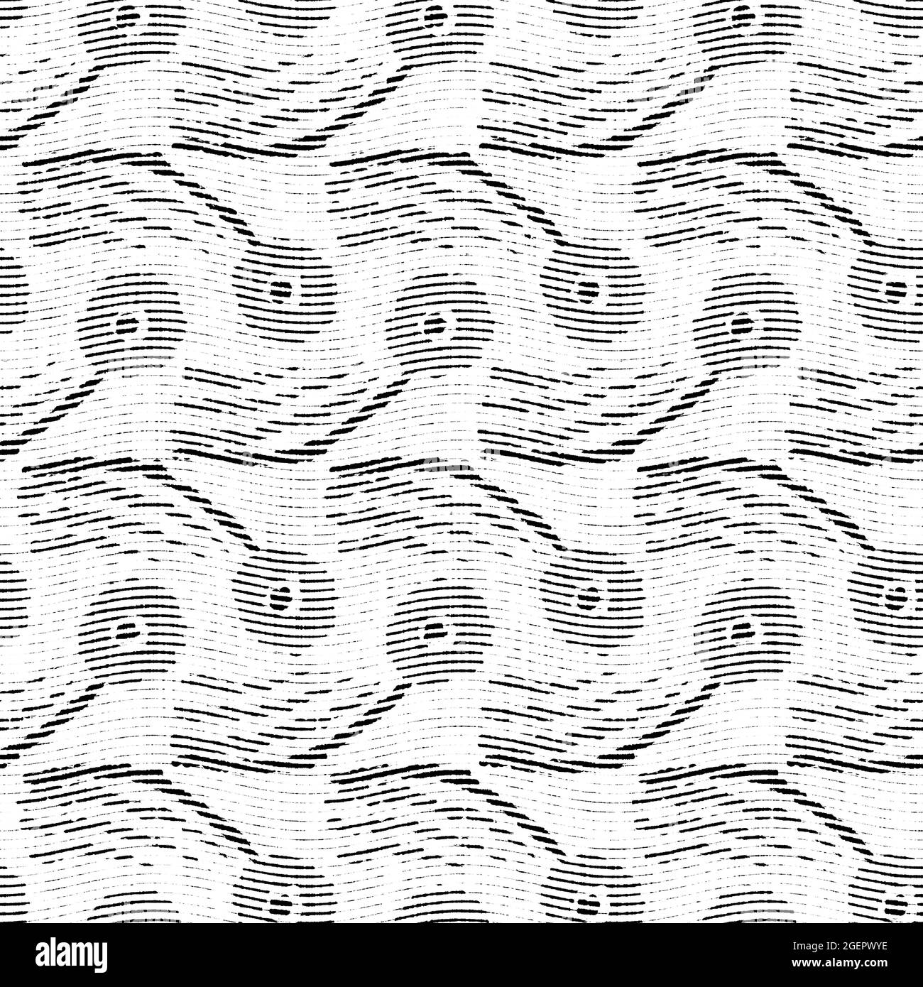 Seamless floral black white woven herringbone style texture. Two tone 50s monochrome pattern ...