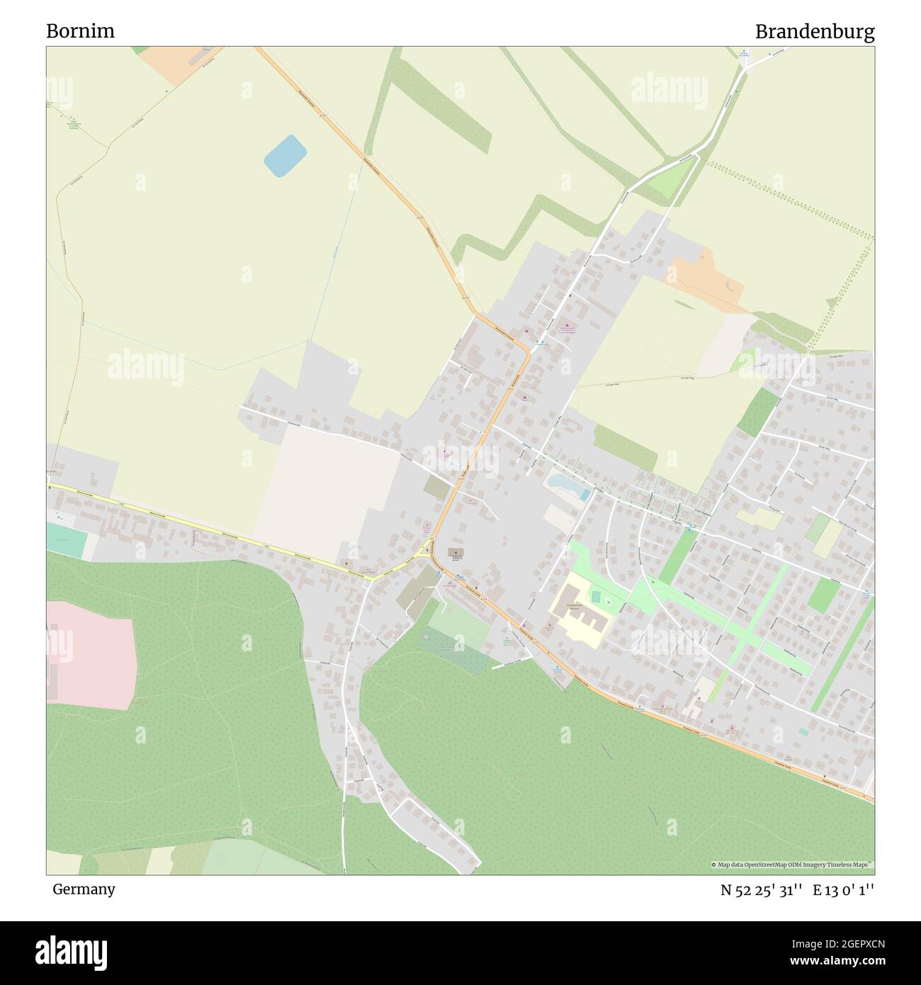 Bornim, Germany, Brandenburg, N 52 25' 31'', E 13 0' 1'', map, Timeless ...