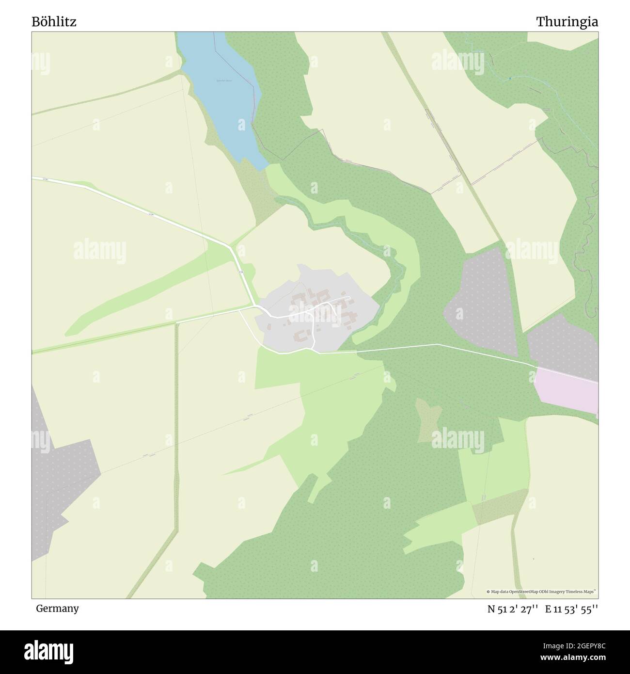 Böhlitz, Germany, Thuringia, N 51 2' 27'', E 11 53' 55'', map, Timeless ...