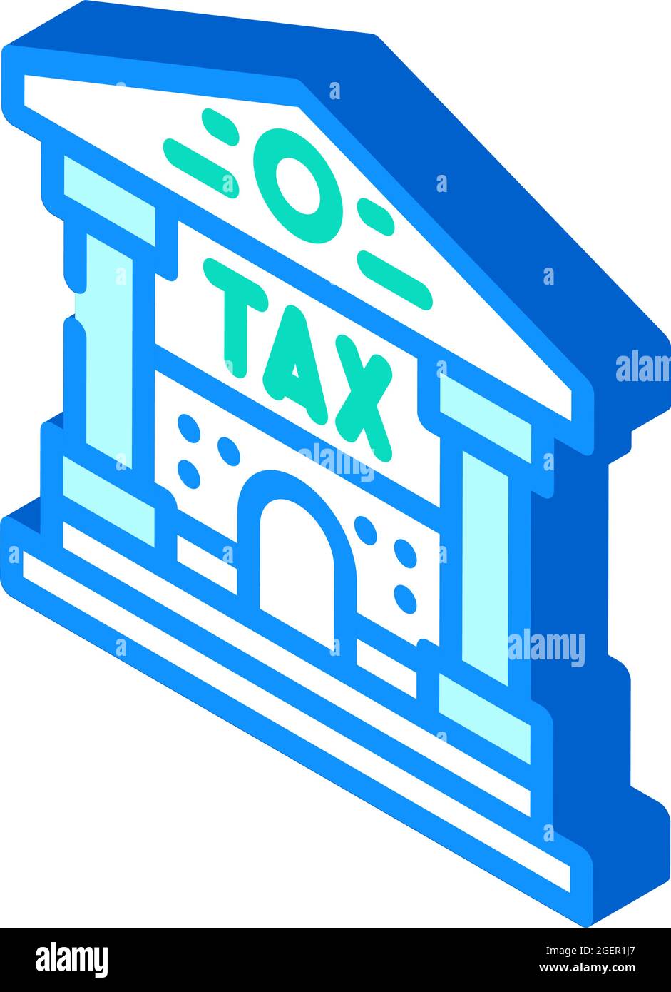building tax isometric icon vector illustration Stock Vector Image ...