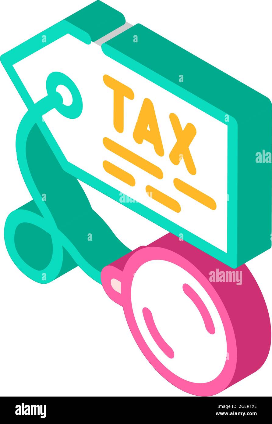 litigation tax isometric icon vector illustration Stock Vector Image ...