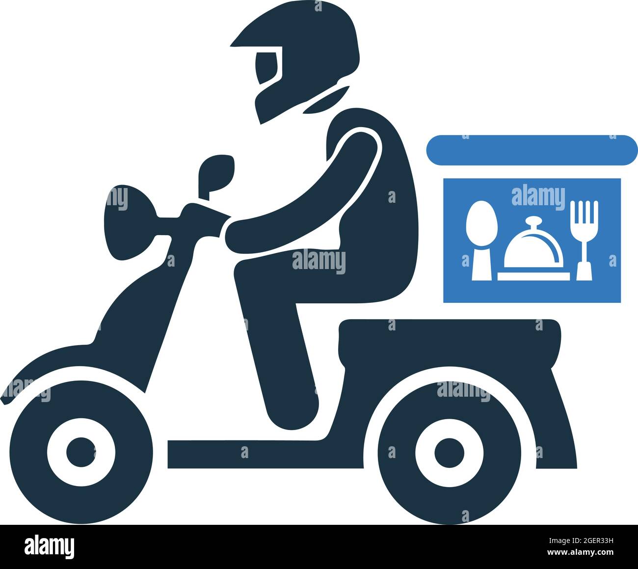 Fast food delivery rider Cut Out Stock Images & Pictures - Alamy