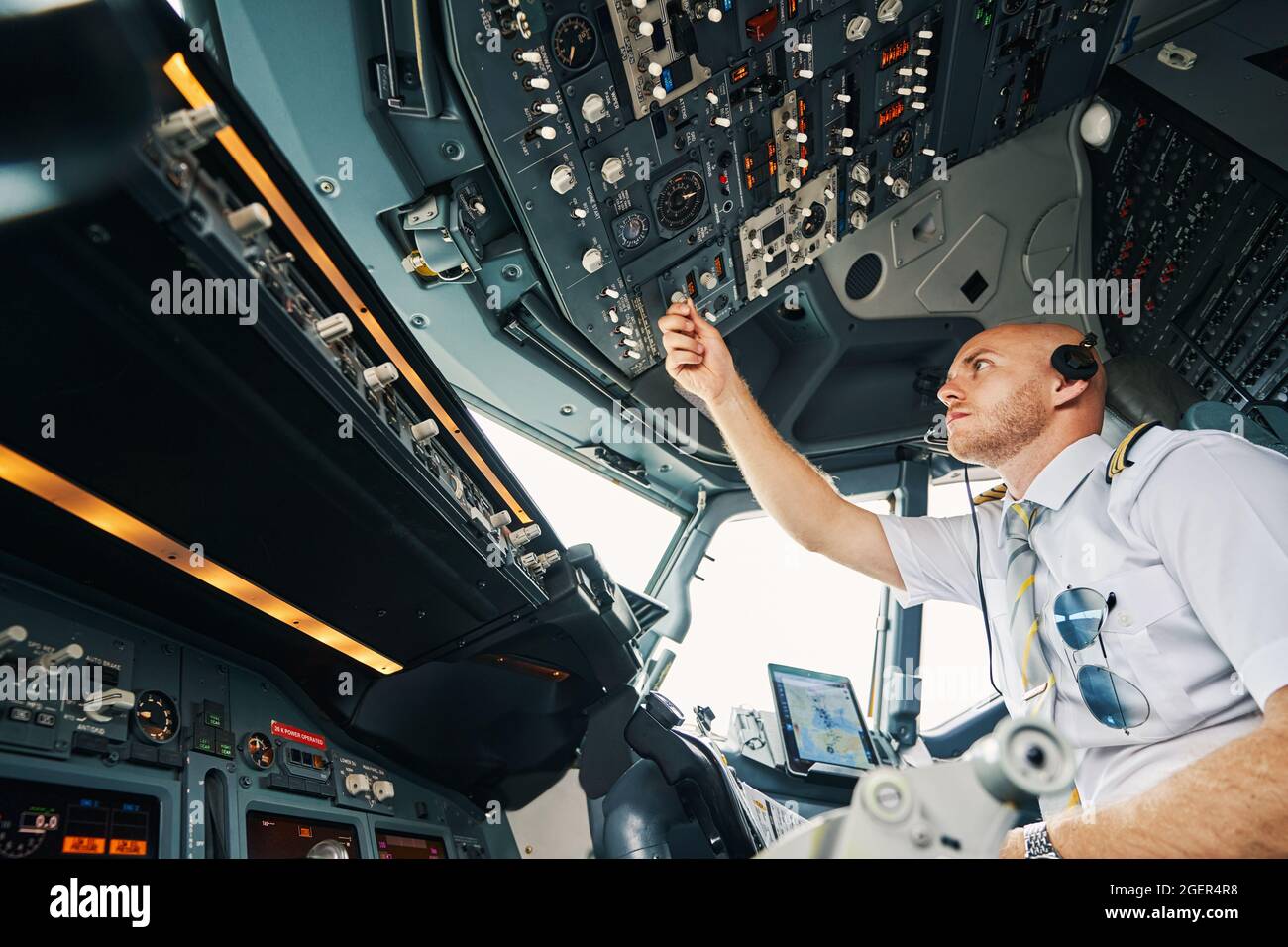 Pre flight check cockpit hi-res stock photography and images - Alamy