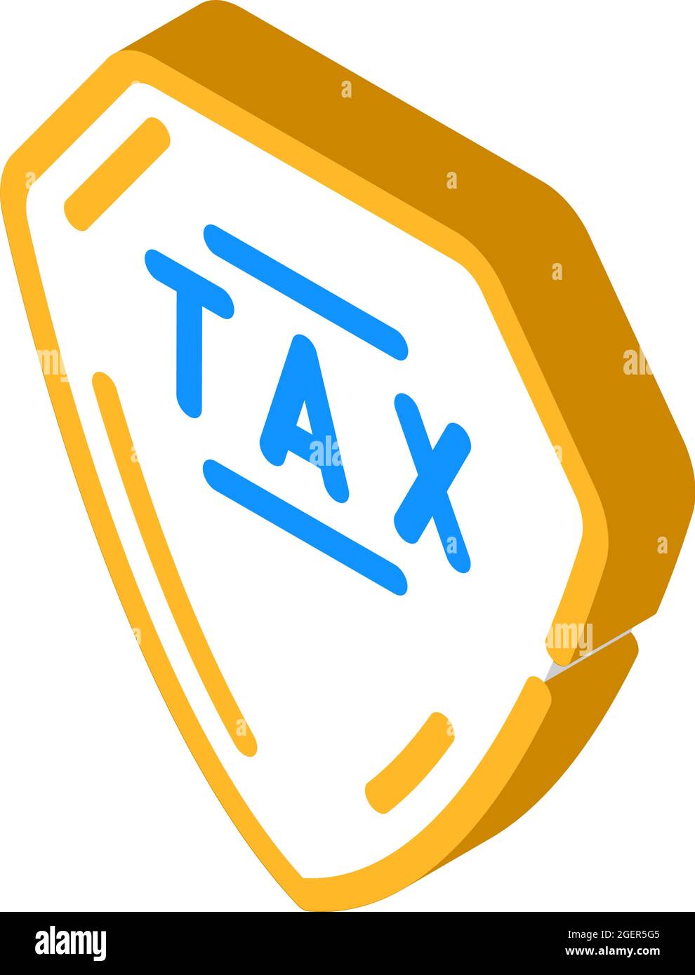 protection tax isometric icon vector illustration Stock Vector Image ...