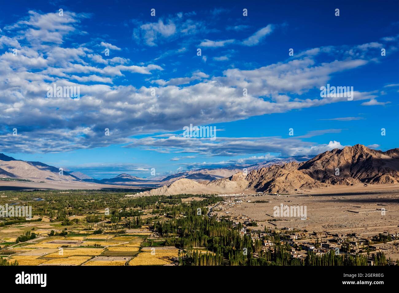 Panorama of Indus valley. Ladakh, India Stock Photo - Alamy