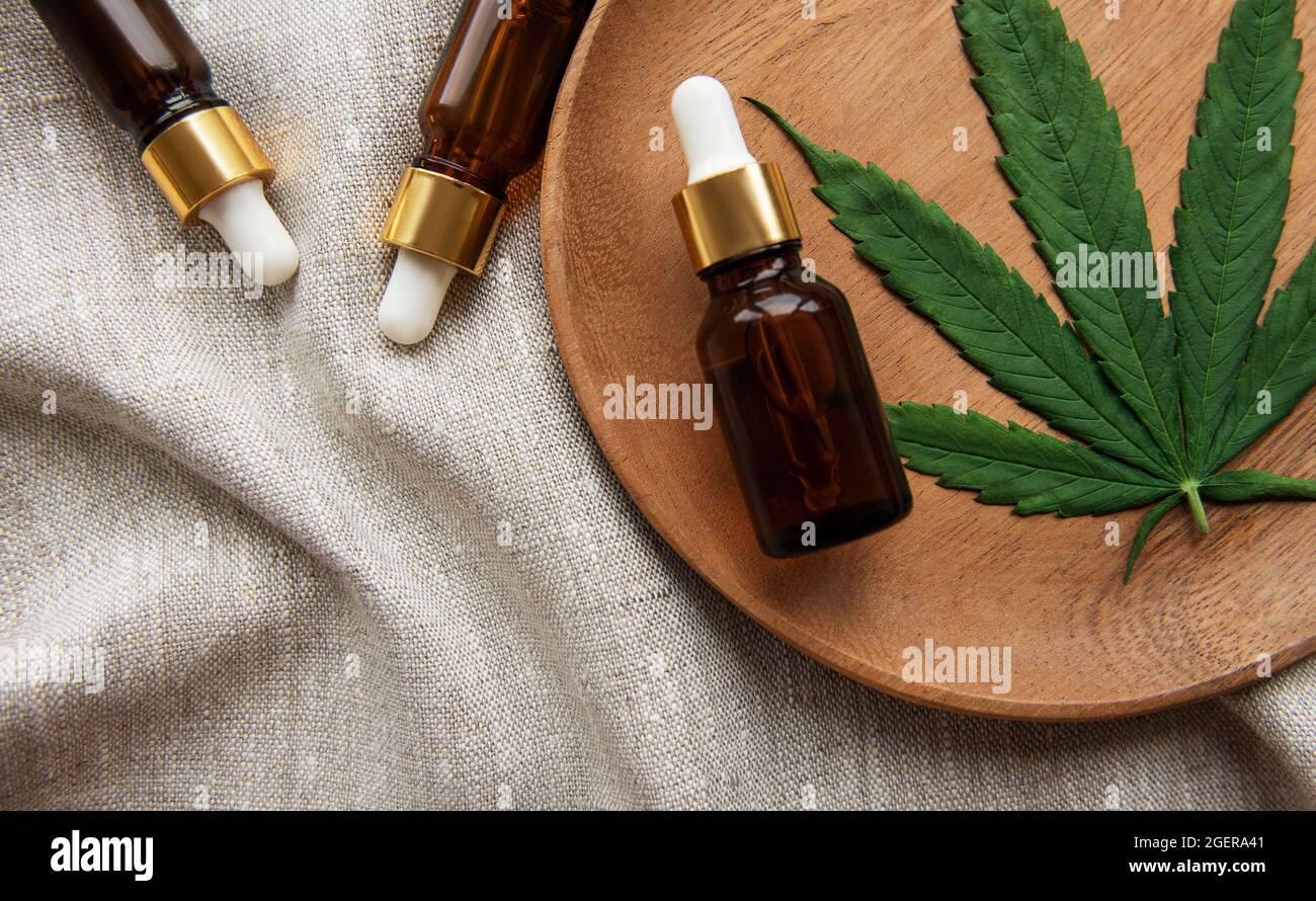 CBD oil, hemp tincture, cannabis cosmetic product for skin care ...
