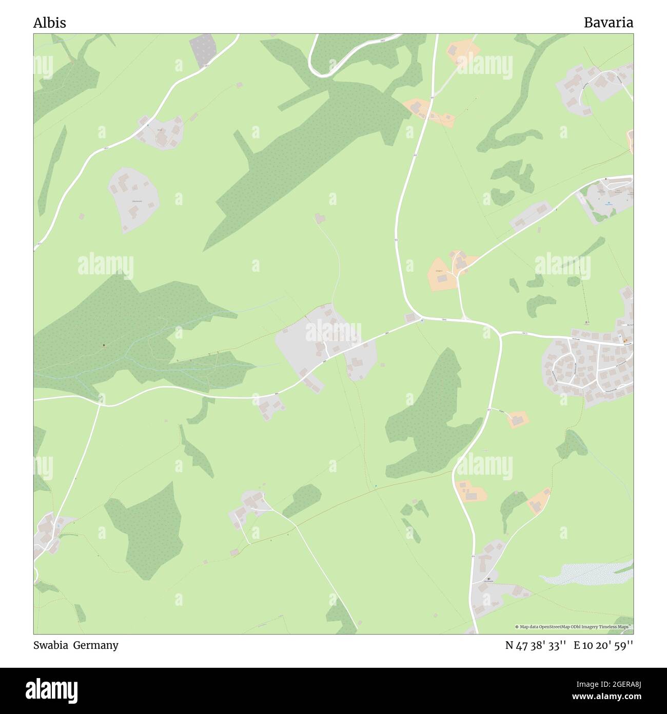 Albis, Swabia, Germany, Bavaria, N 47 38' 33'', E 10 20' 59'', map ...