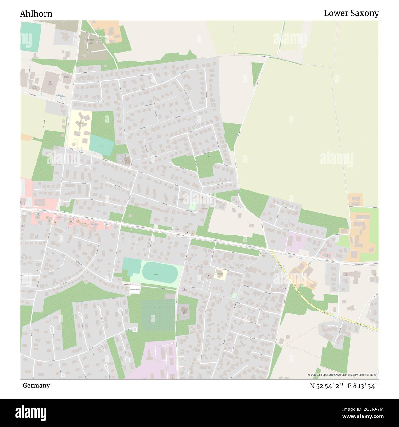 Ahlhorn, Germany, Lower Saxony, N 52 54' 2'', E 8 13' 34'', map ...