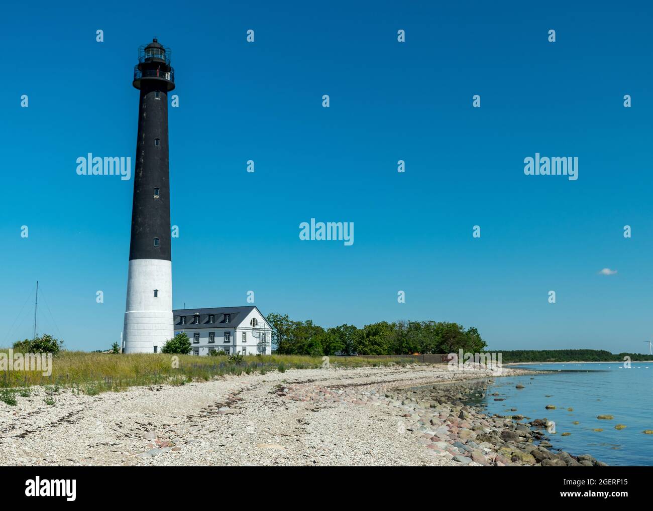 beautiful sightseeing of Saaremaa island in sunny clear day . Sorve ...