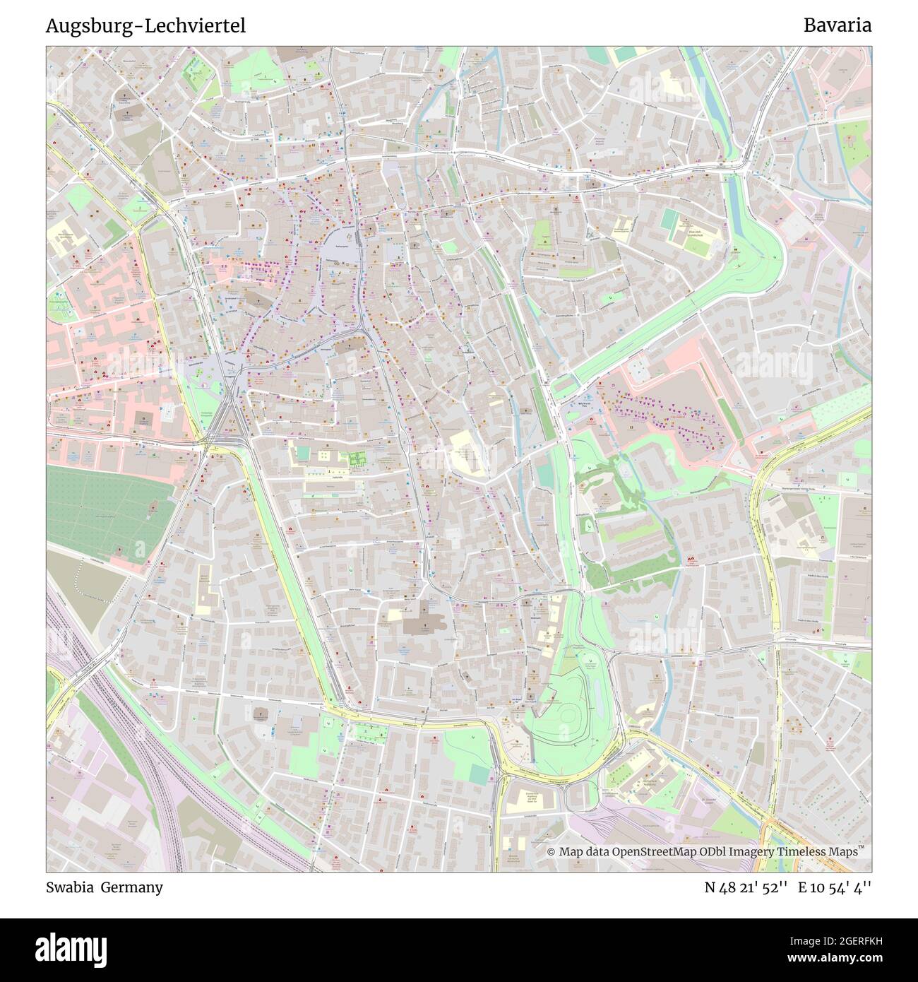Map of augsburg hi-res stock photography and images - Alamy