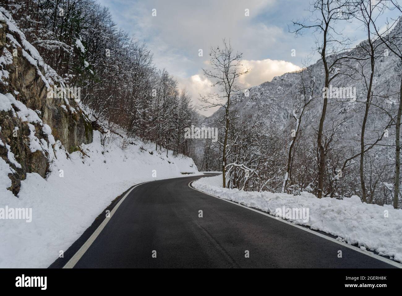 Italian Road In Winter