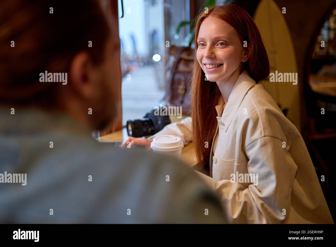 Hipster business team chatting laughing hi-res stock photography and ...