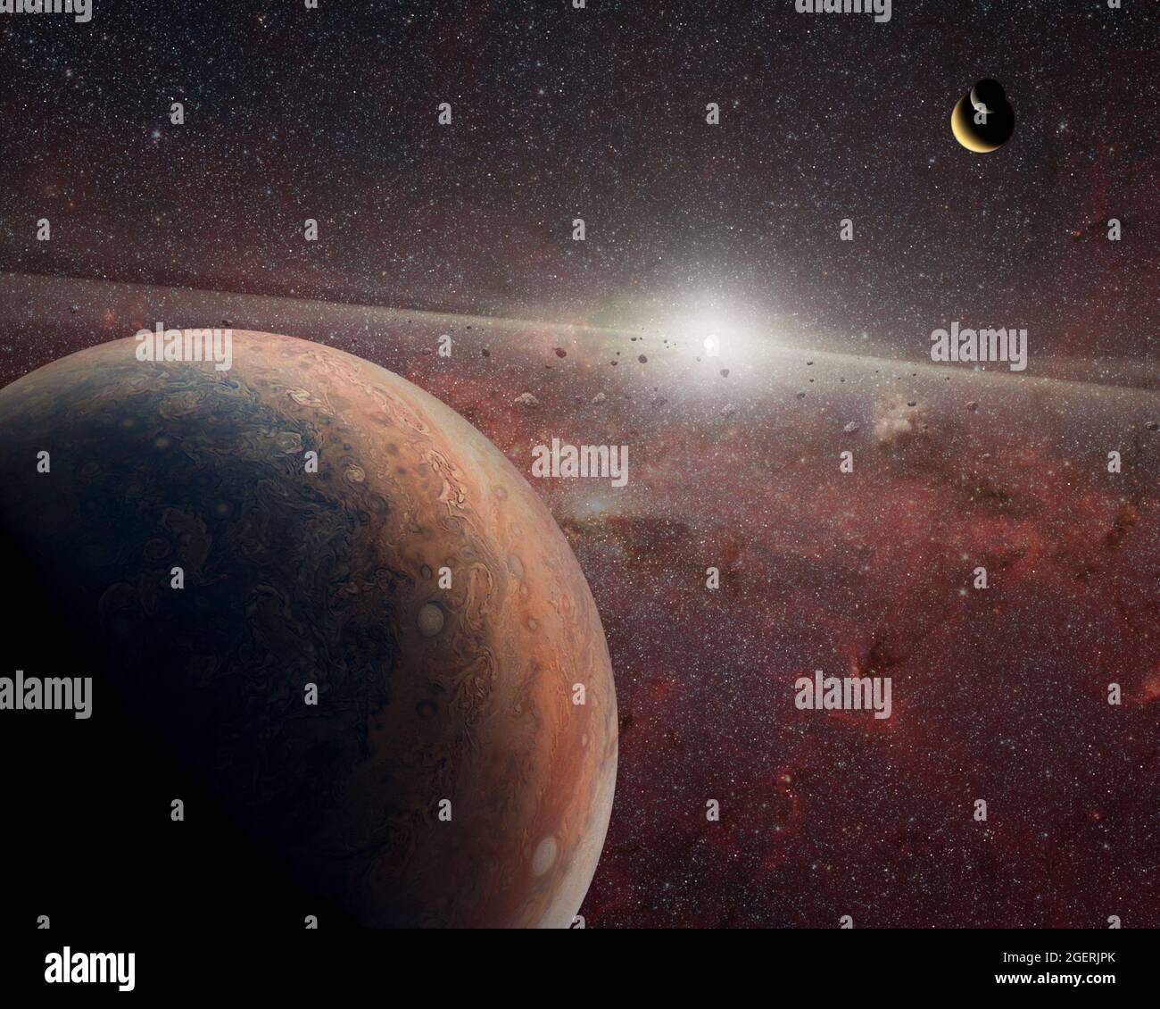 Alien planets in the outer space. Elements of this image furnished by ...