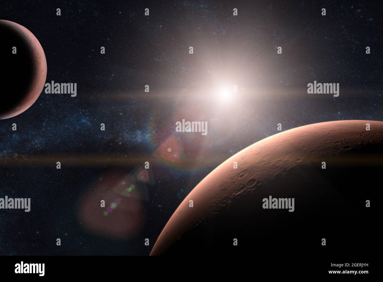 Mars. Planets in solar system. Elements of this image furnished by NASA ...