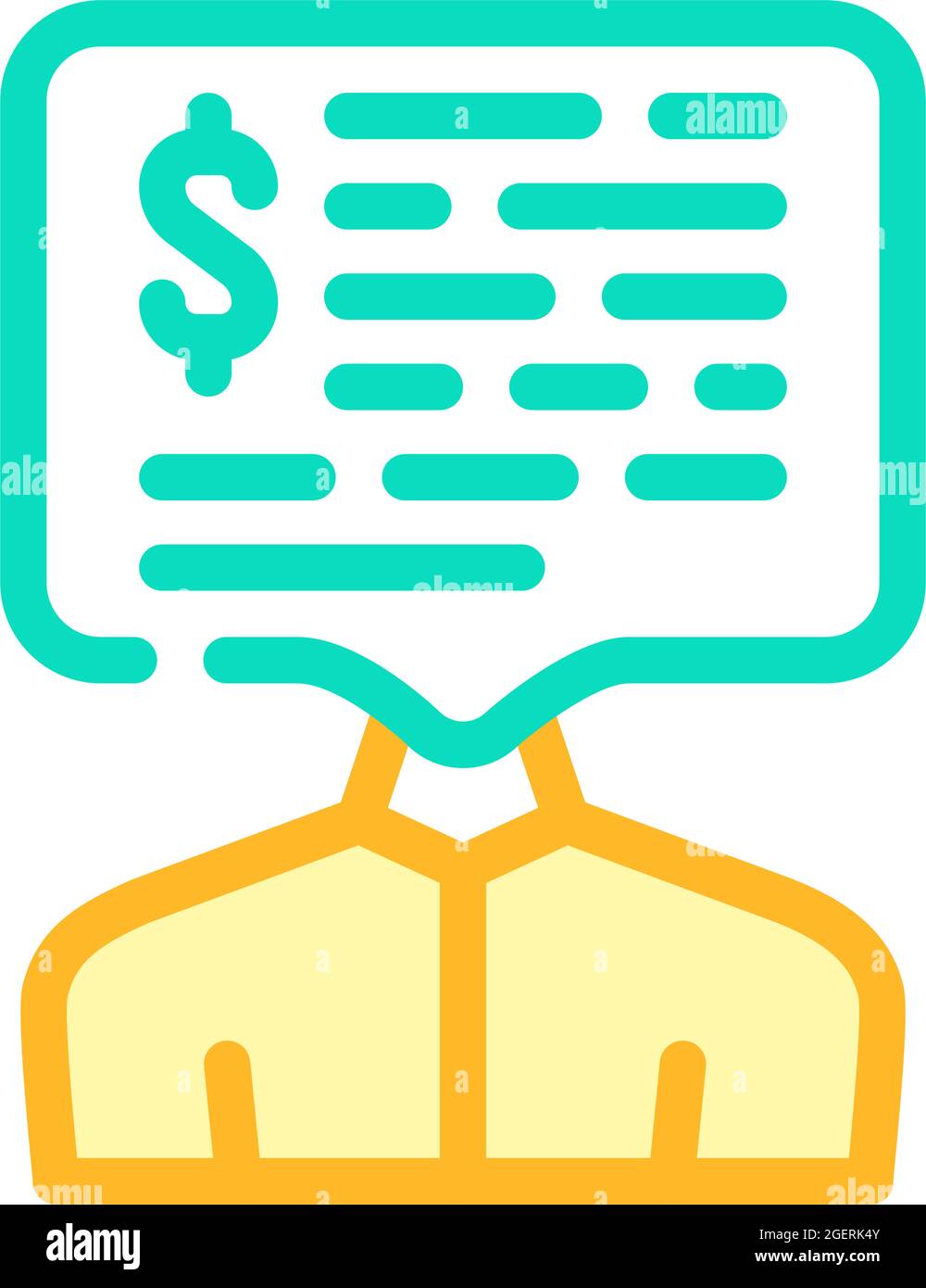 salary money talks color icon vector illustration Stock Vector Image ...