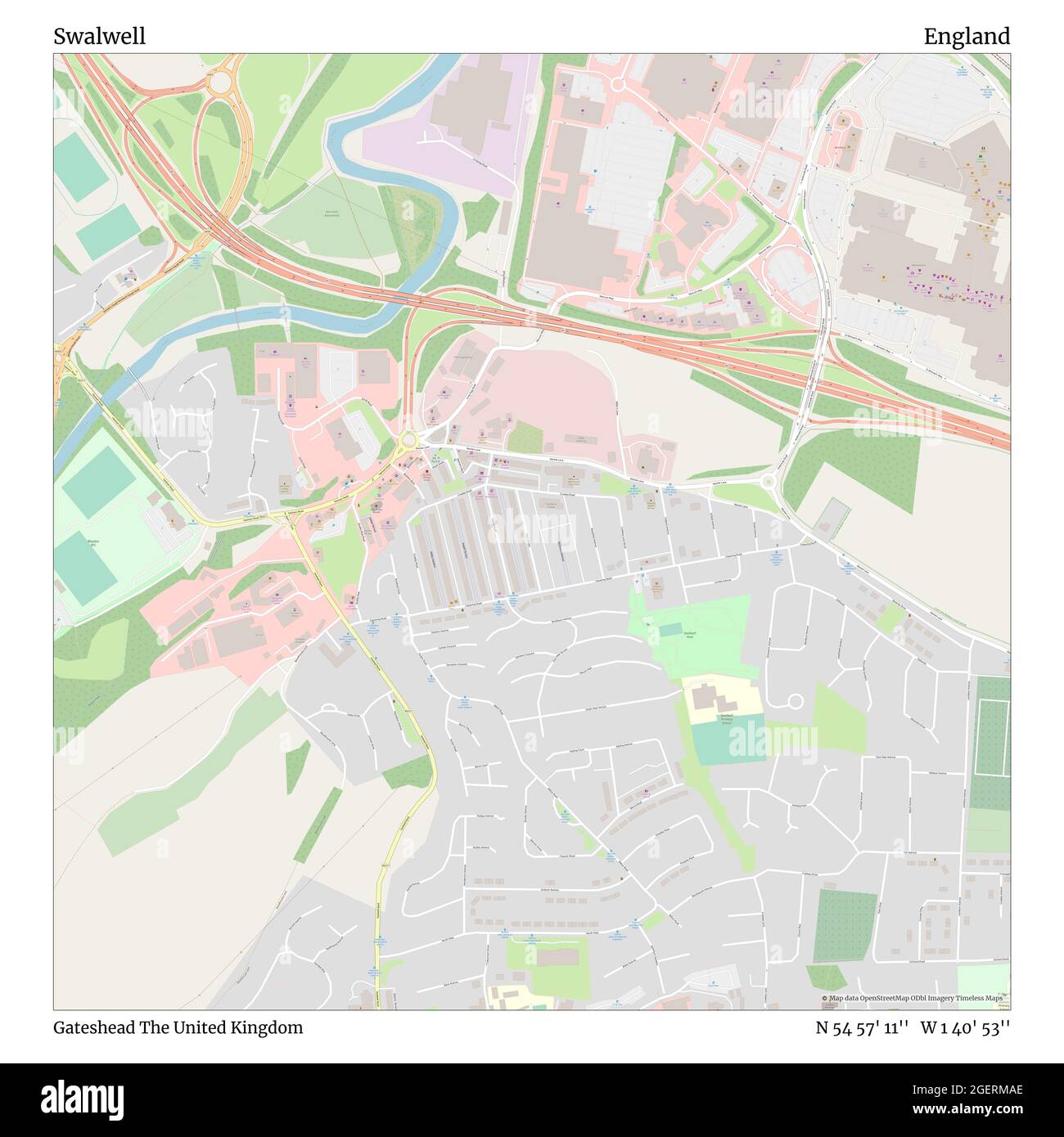 Map of gateshead hi-res stock photography and images - Alamy