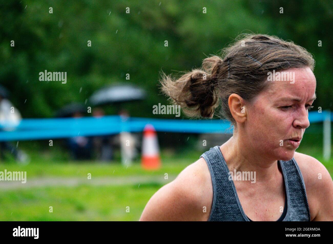 Women running during a Cancer Research Race for Life fundraising run on ...