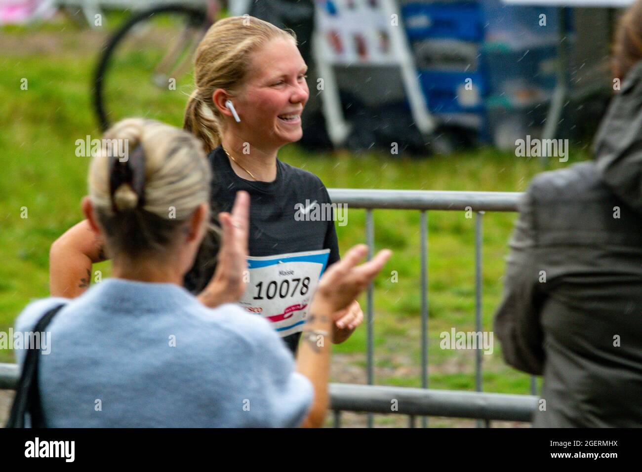 Women running during a Cancer Research Race for Life fundraising run on ...
