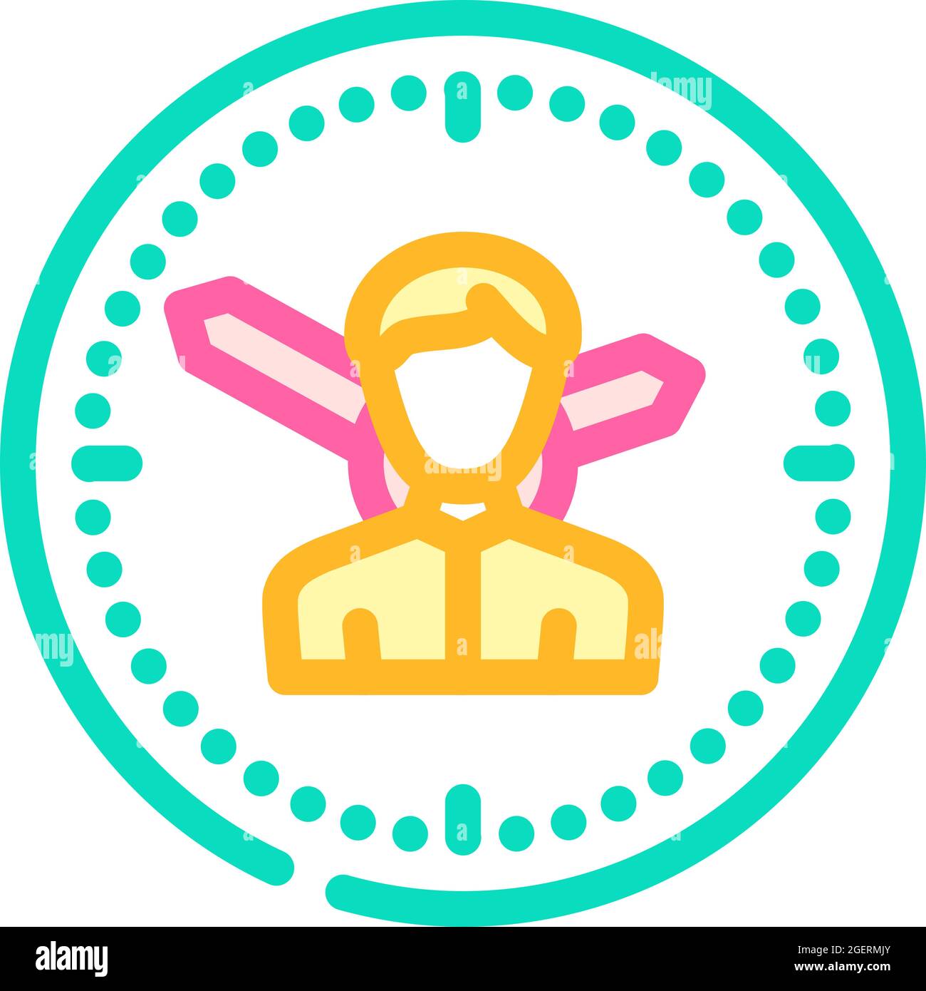 employee man hours color icon vector illustration Stock Vector Image ...