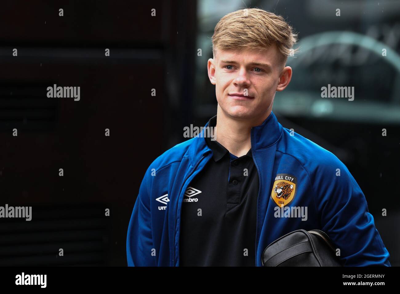 Keane Lewis-Potter #11 of Hull City arrives at the stadium Stock Photo ...