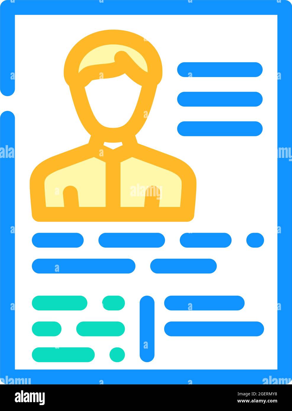 application form cv color icon vector illustration Stock Vector Image ...