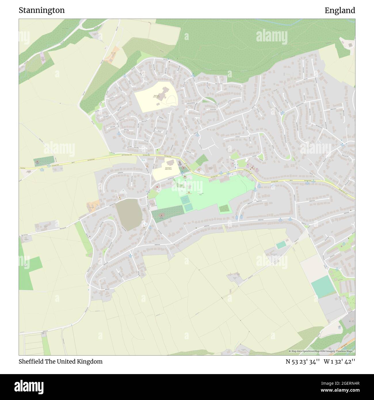 Sheffield road map hi-res stock photography and images - Alamy