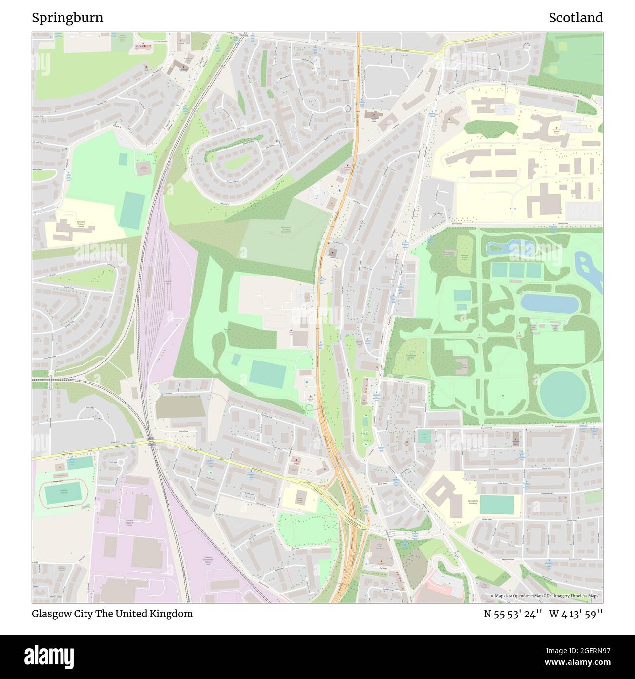 Springburn, Glasgow City, United Kingdom, Scotland, N 55 53' 24'', W 4 ...