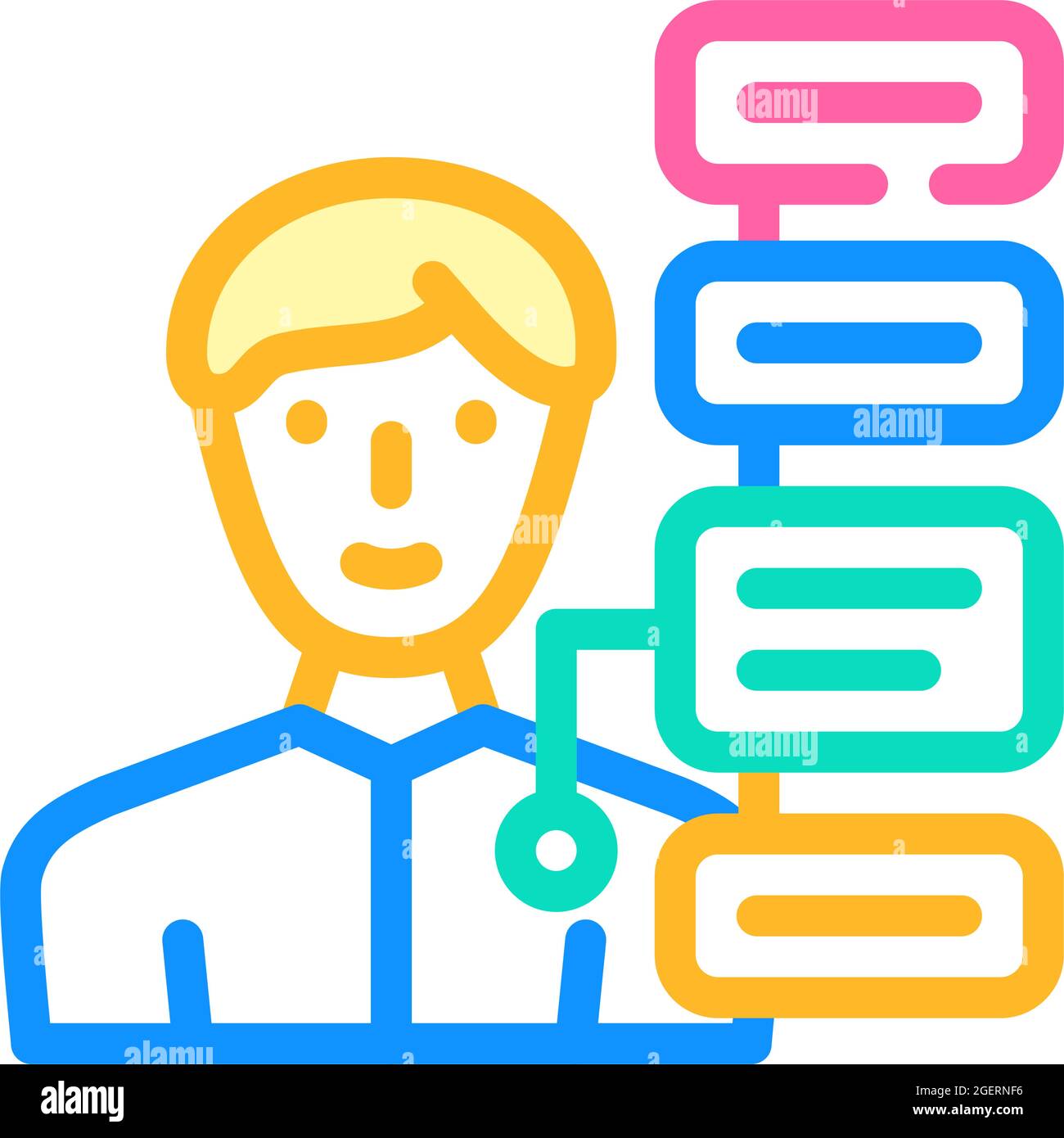 human qualities color icon vector illustration Stock Vector Image & Art ...