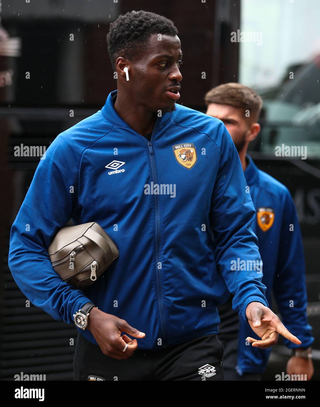 Josh Emmanuel #12 of Hull City arriving at the stadium Stock Photo - Alamy