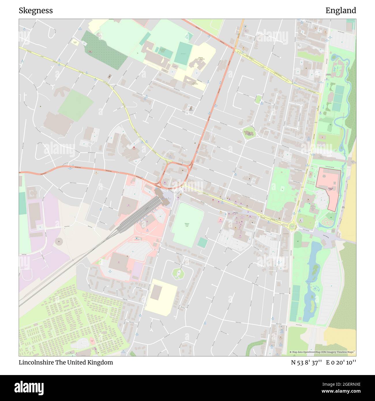 Skegness map Cut Out Stock Images & Pictures - Alamy
