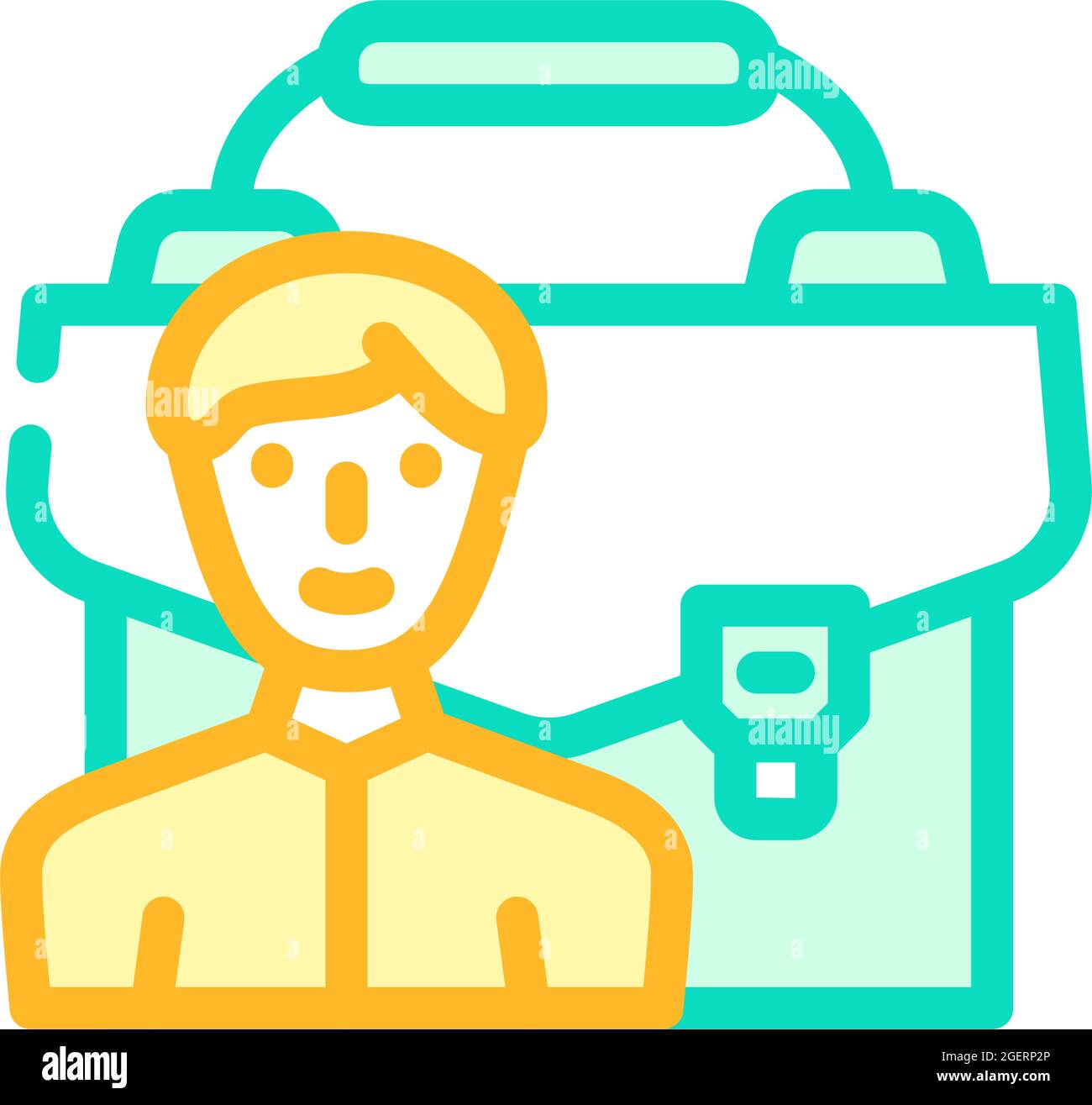 portfolio employee color icon vector illustration Stock Vector Image ...