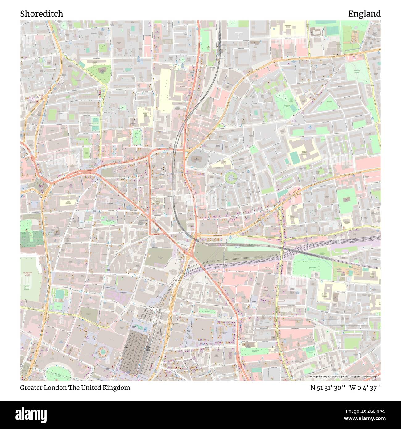 Shoreditch london map Cut Out Stock Images & Pictures - Alamy