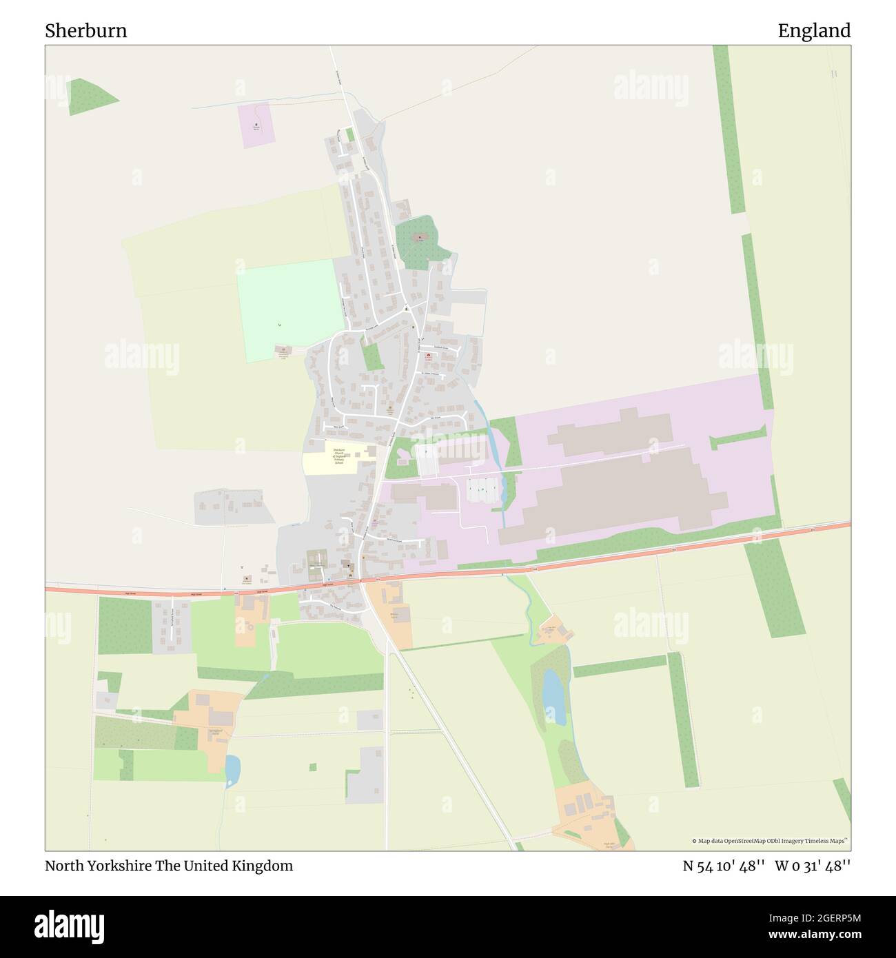 Map of sherburn Cut Out Stock Images & Pictures - Alamy