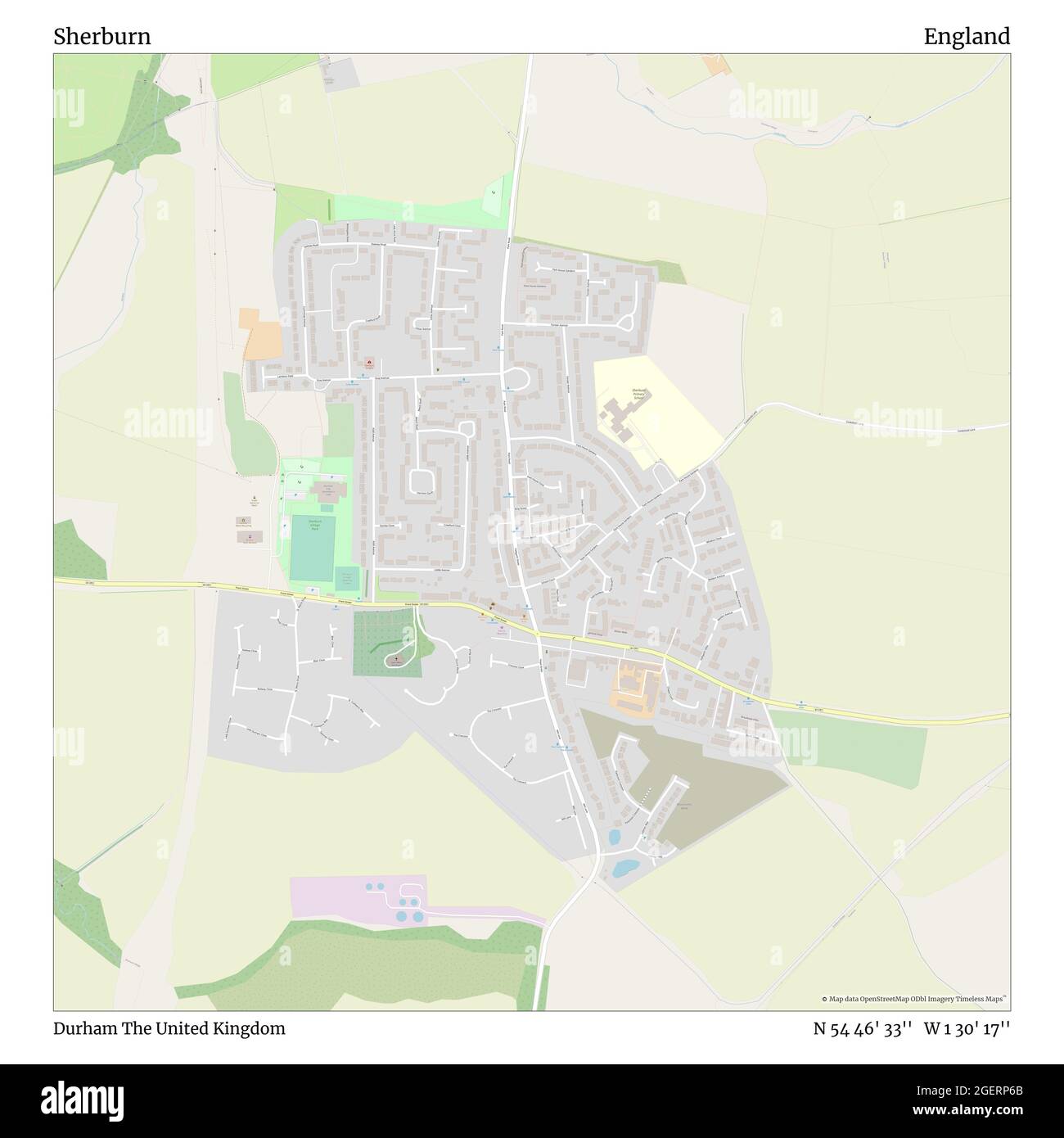 Map of sherburn Cut Out Stock Images & Pictures - Alamy