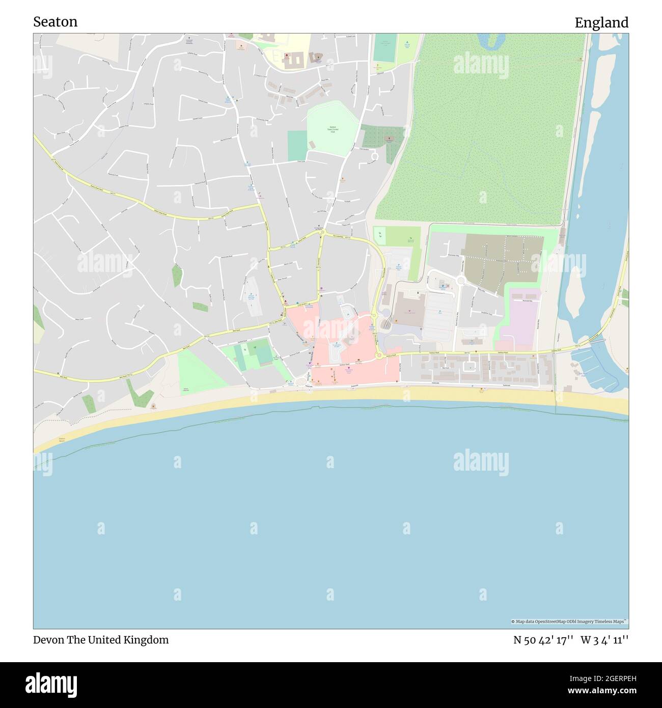 Seaton map hi-res stock photography and images - Alamy