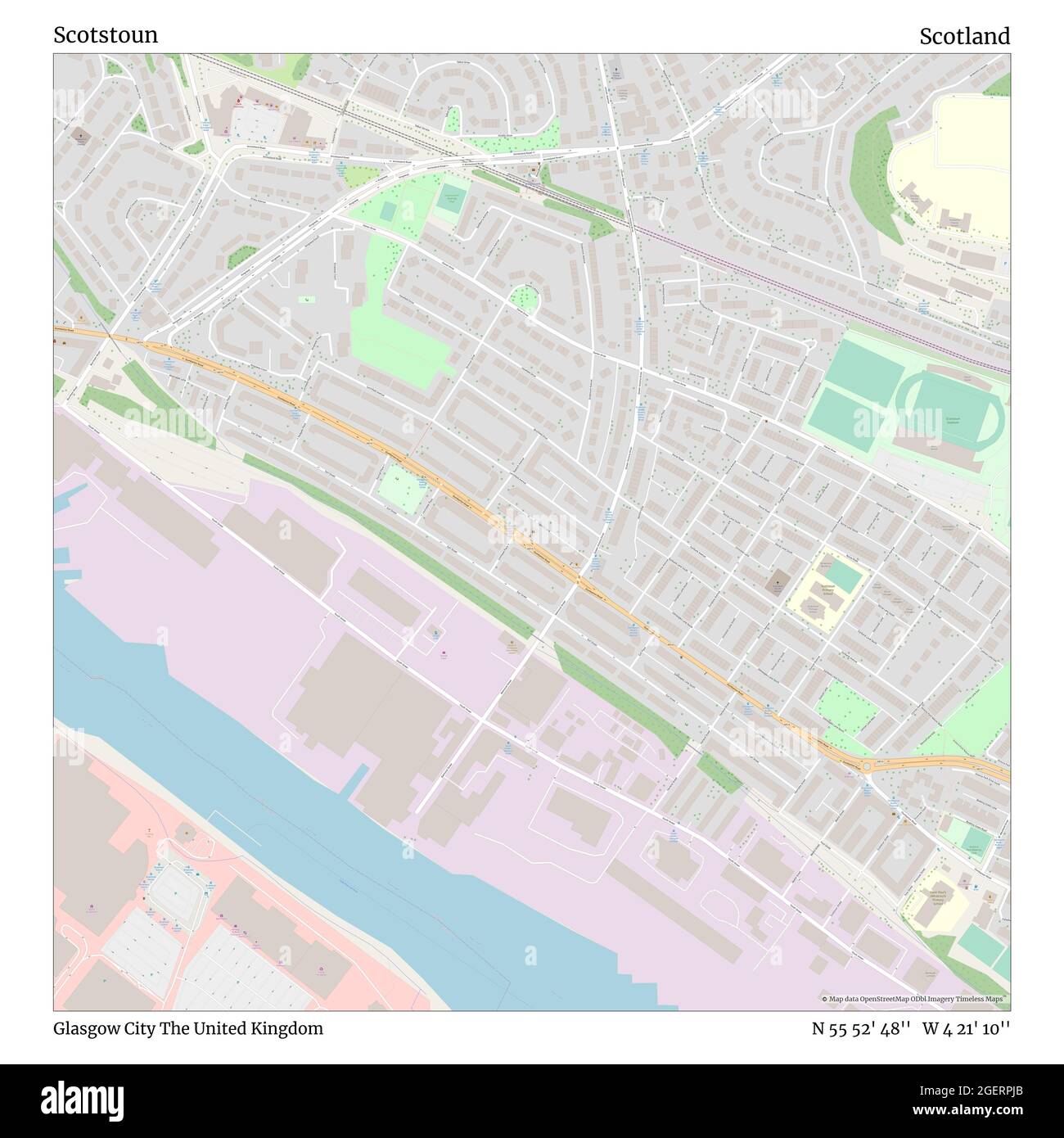 Map of glasgow scotland hi-res stock photography and images - Alamy