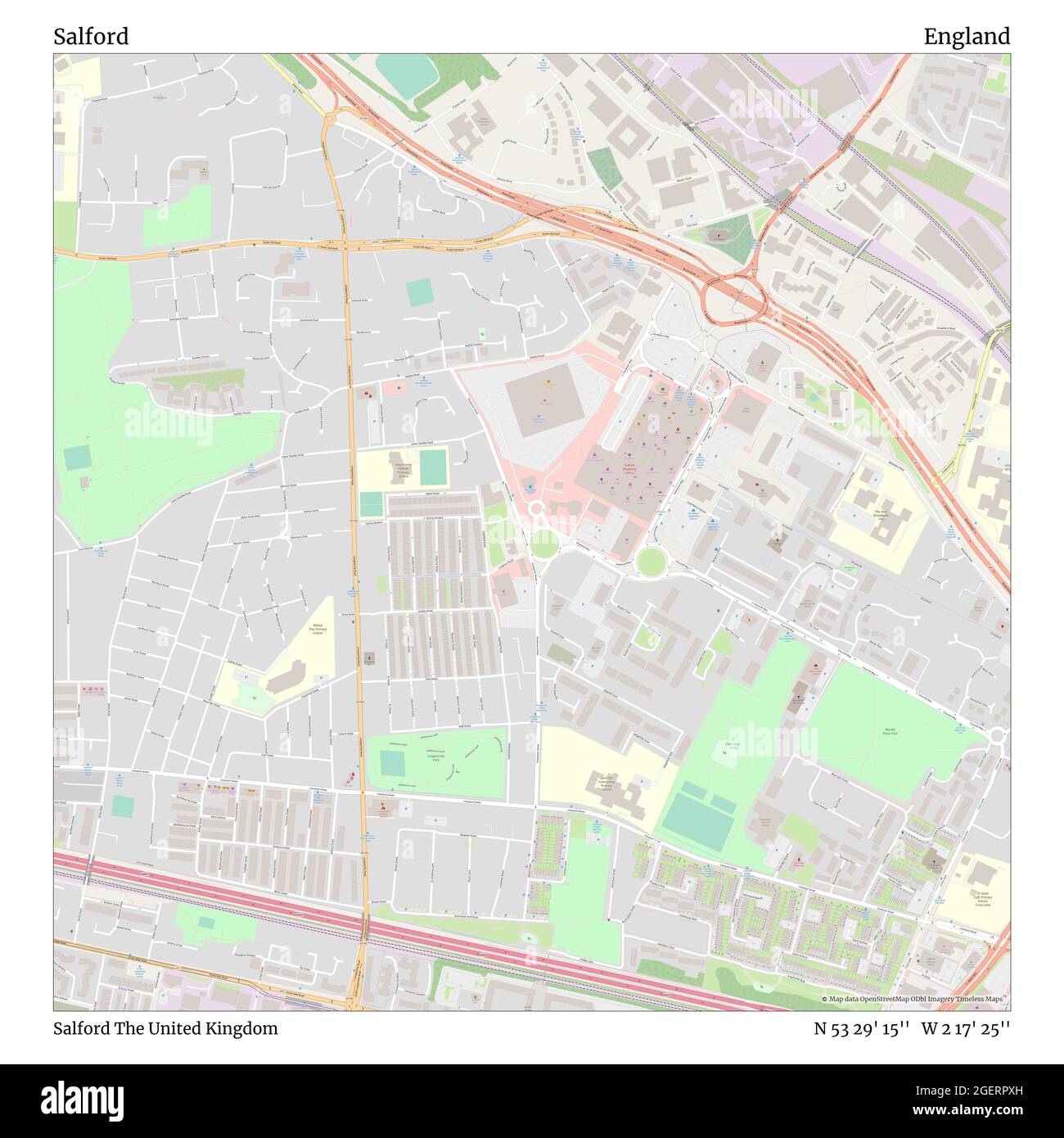 Salford map Cut Out Stock Images & Pictures - Alamy