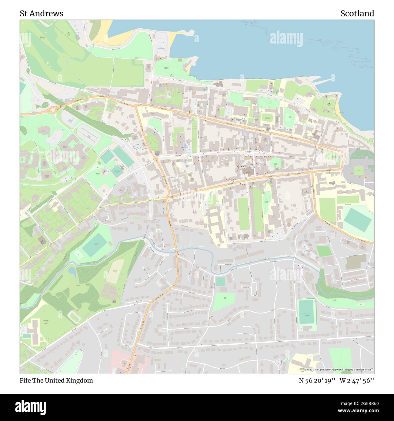 Map of st andrews scotland hi-res stock photography and images - Alamy