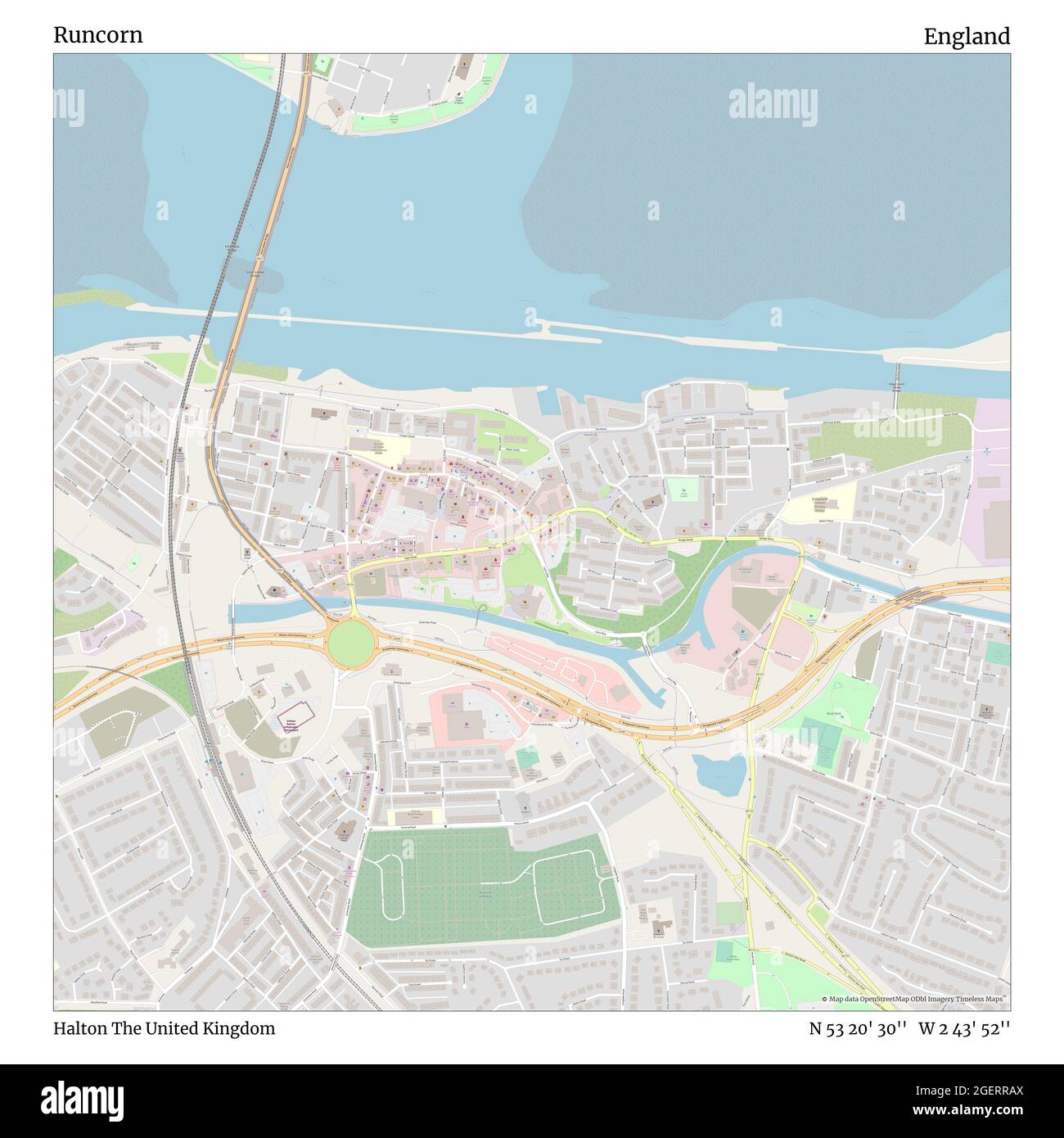 Runcorn map Cut Out Stock Images & Pictures - Alamy